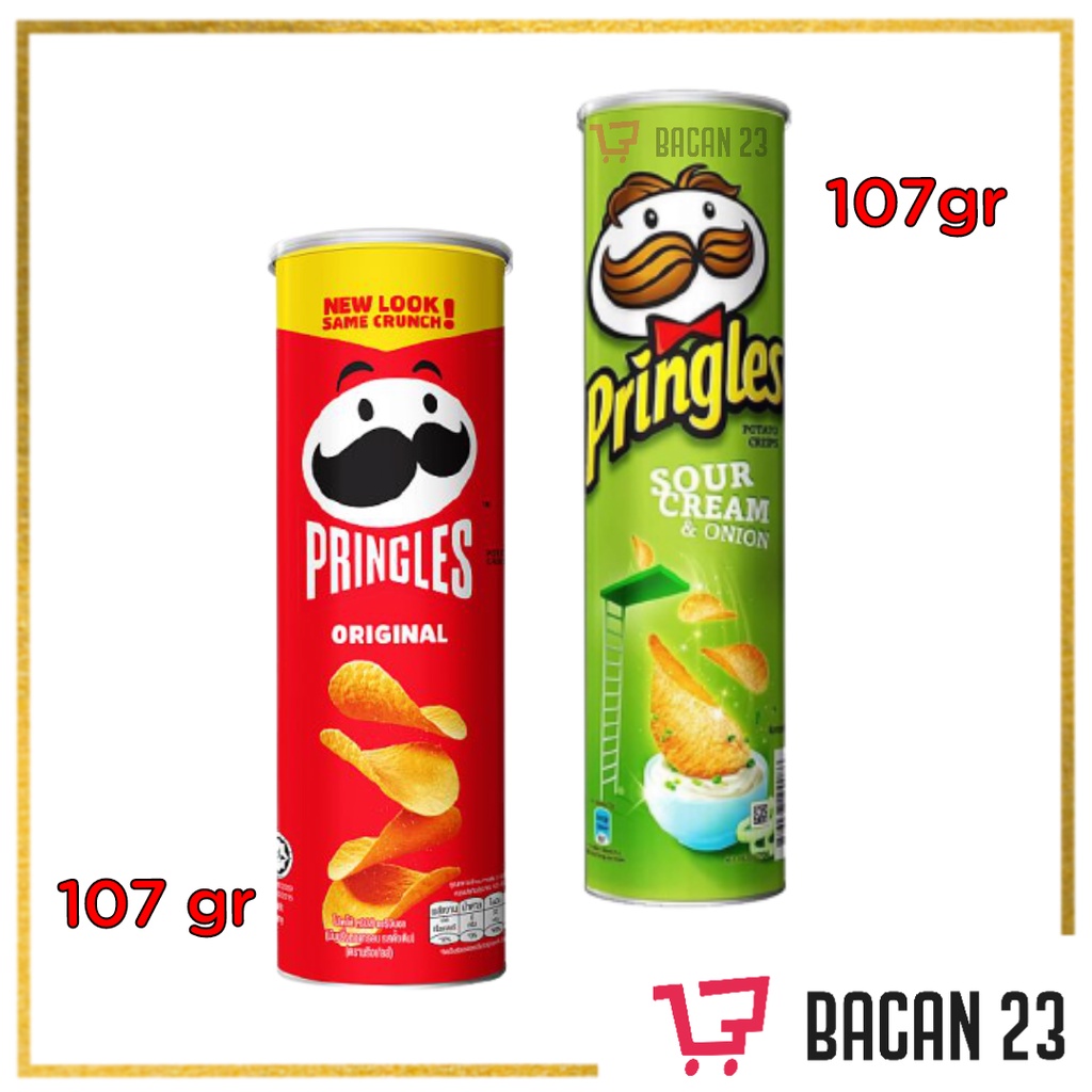 Jual Pringles (107gr) (Original - Sour Cream & Onion - Cheesy Cheese ...