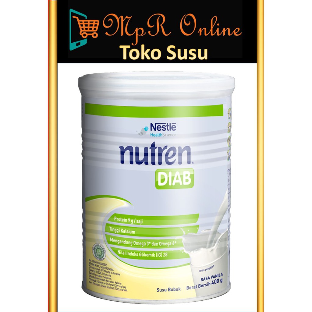 Jual Nestle Nutren Diab/Diabetes 400 Gram Susu baik Untuk Penderita ...