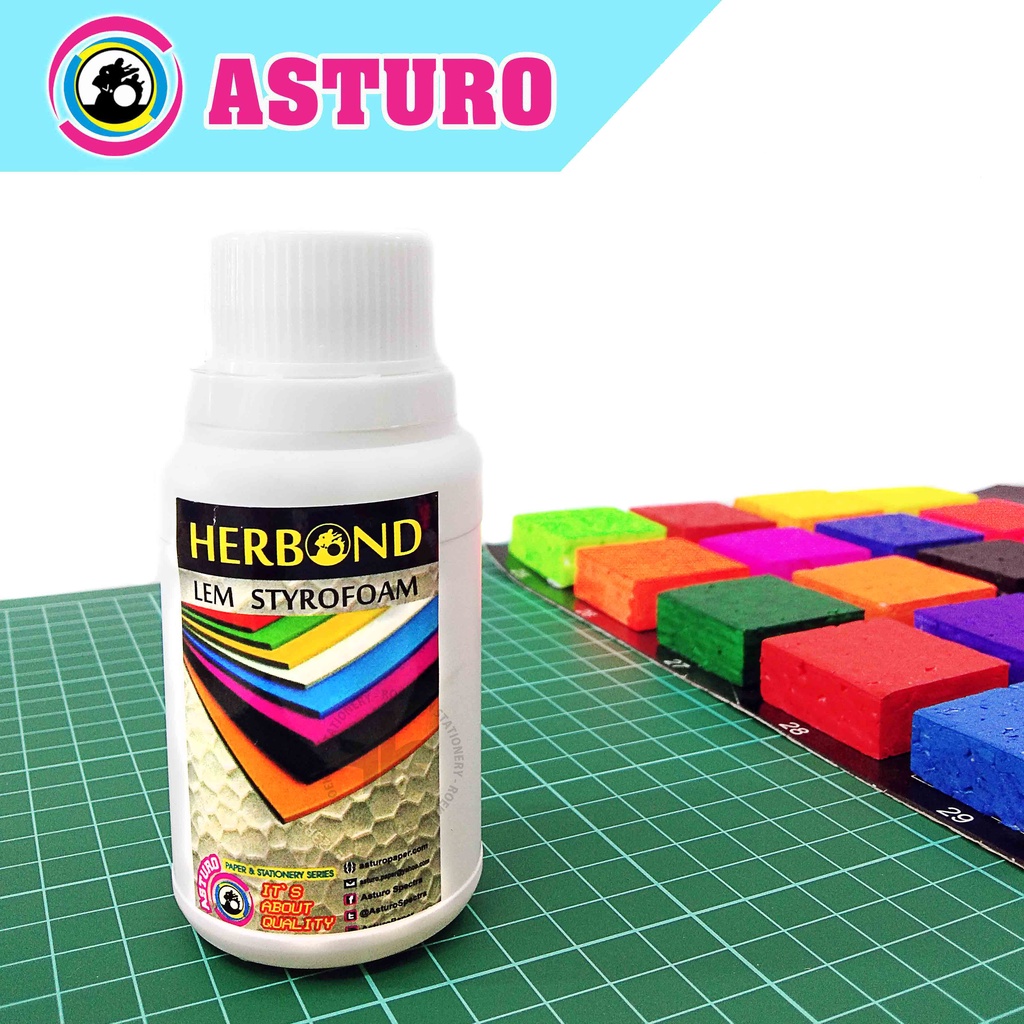 Jual Asturo Herbond Lem Styrofoam / Gabus 120ml | Shopee Indonesia