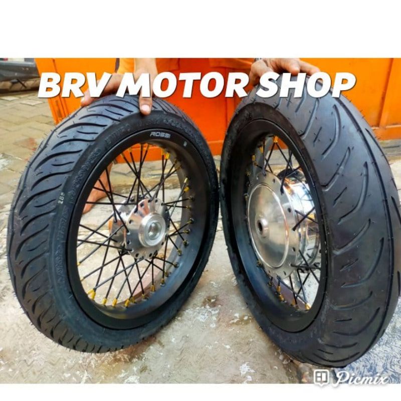 Jual Velg Jari Beat Mio Vario Scoopy Skywave X Ride Ring 14 Tapak Lebar Lengkap Ban | Shopee ...