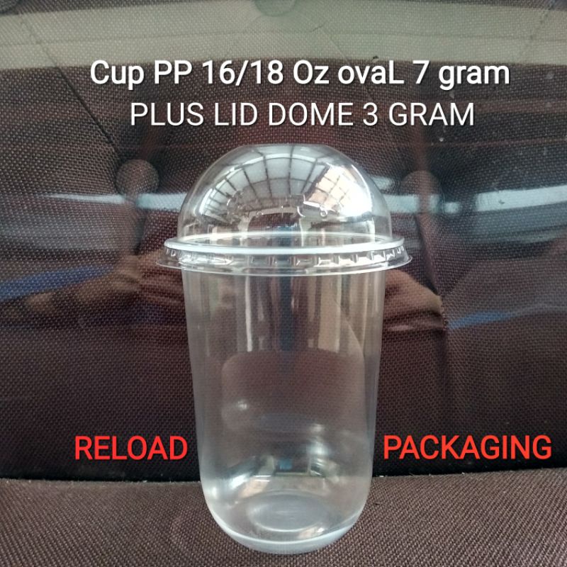 Jual Gelas Plastik PP OvaL 16oz Plastic Cup PP OVAL 16 oz U Round U ...