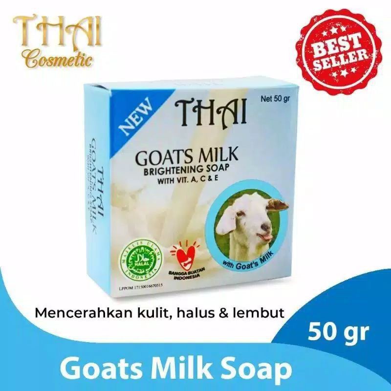 Jual Sabun Susu/ Goats Milk THAI Brightening Soap with vitamin A, C dan ...