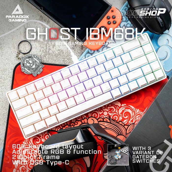 Jual PROMO!! Paradox Gaming Ghost IBM68K - Gaming Keyboard - Hitam ...