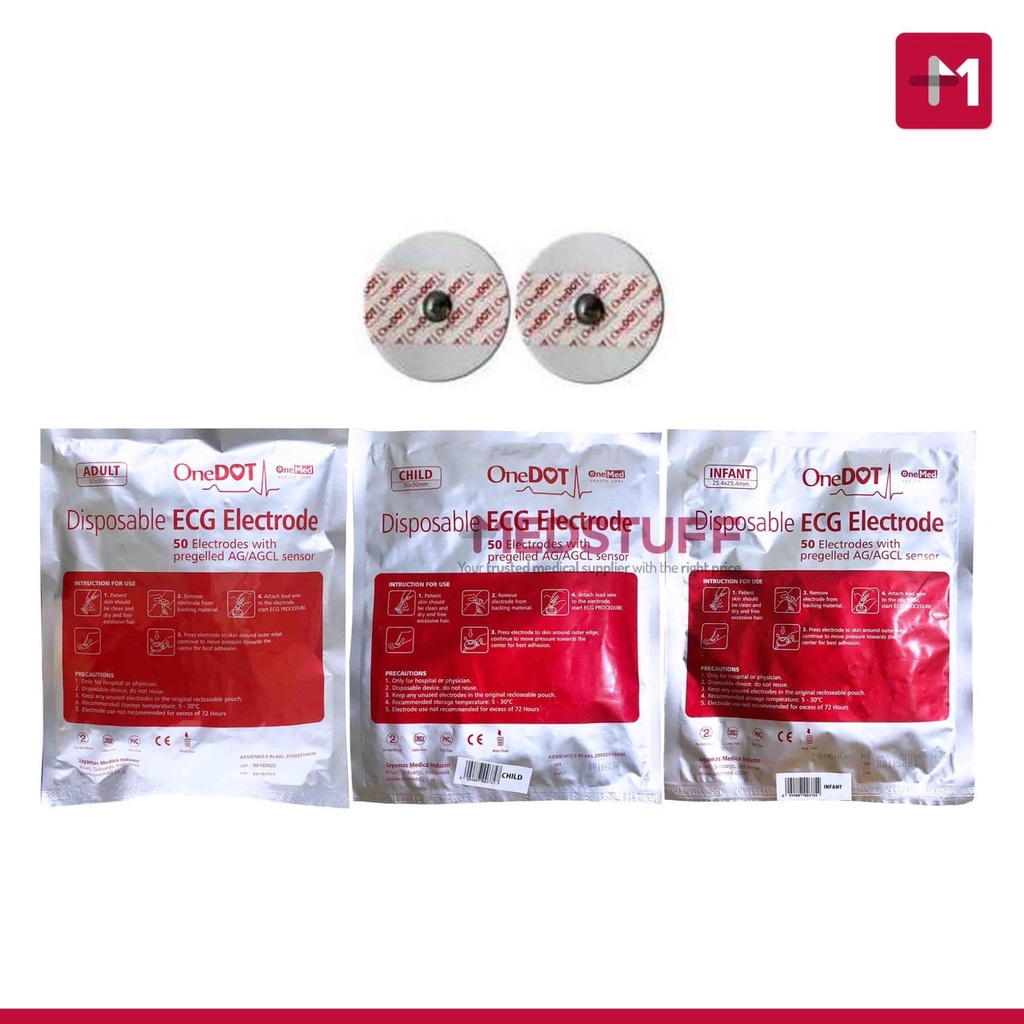 Jual One Dot OneDot ECG Electrode isi 50s Elektroda EKG | Shopee Indonesia