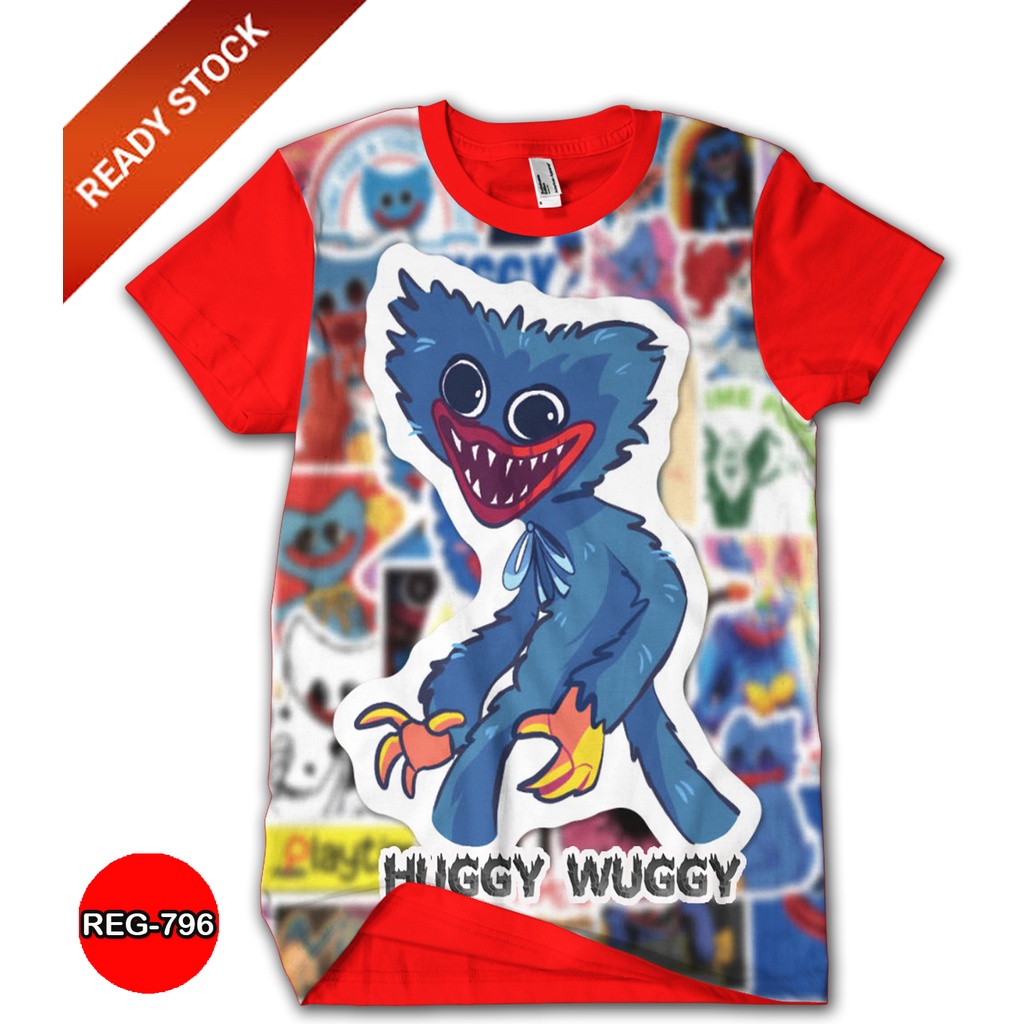 Jual Kaos Poppy Playtime fun game Huggy Wuggy Baju Animasi Kartun TV ...