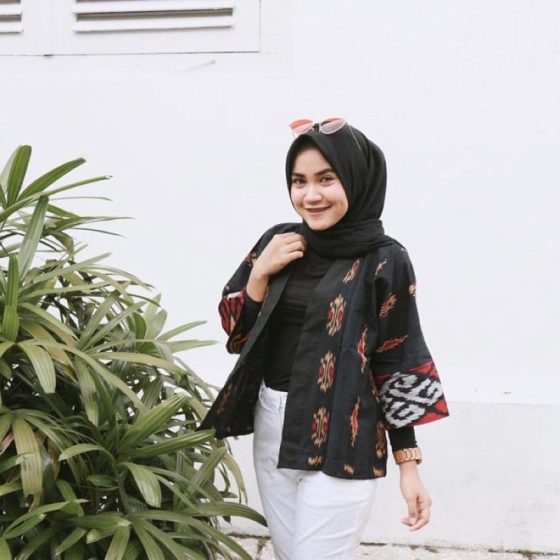 Jual Atasan Wanita Blazer Tenun Etnik Baju Tenun Outer Tenun Batik ...