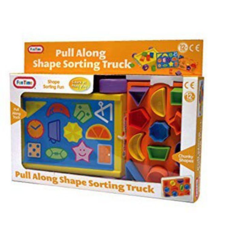 Jual MAINAN FUNTIME PULL ALONG SHAPE SORTING TRUCK | Shopee Indonesia