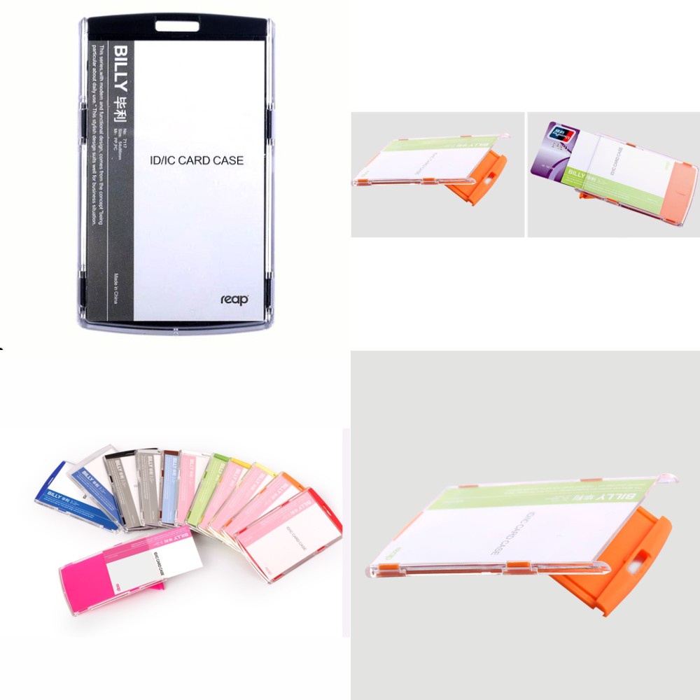 Jual Cassing Name Tag ID Acrylic Card Holder Model Vertical Name Tag ...