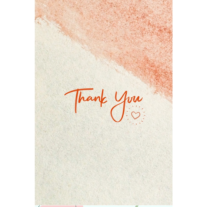 Jual kartu ucapan bisa custom / thankyou card / THANK YOU CARD 6x9 CM ...