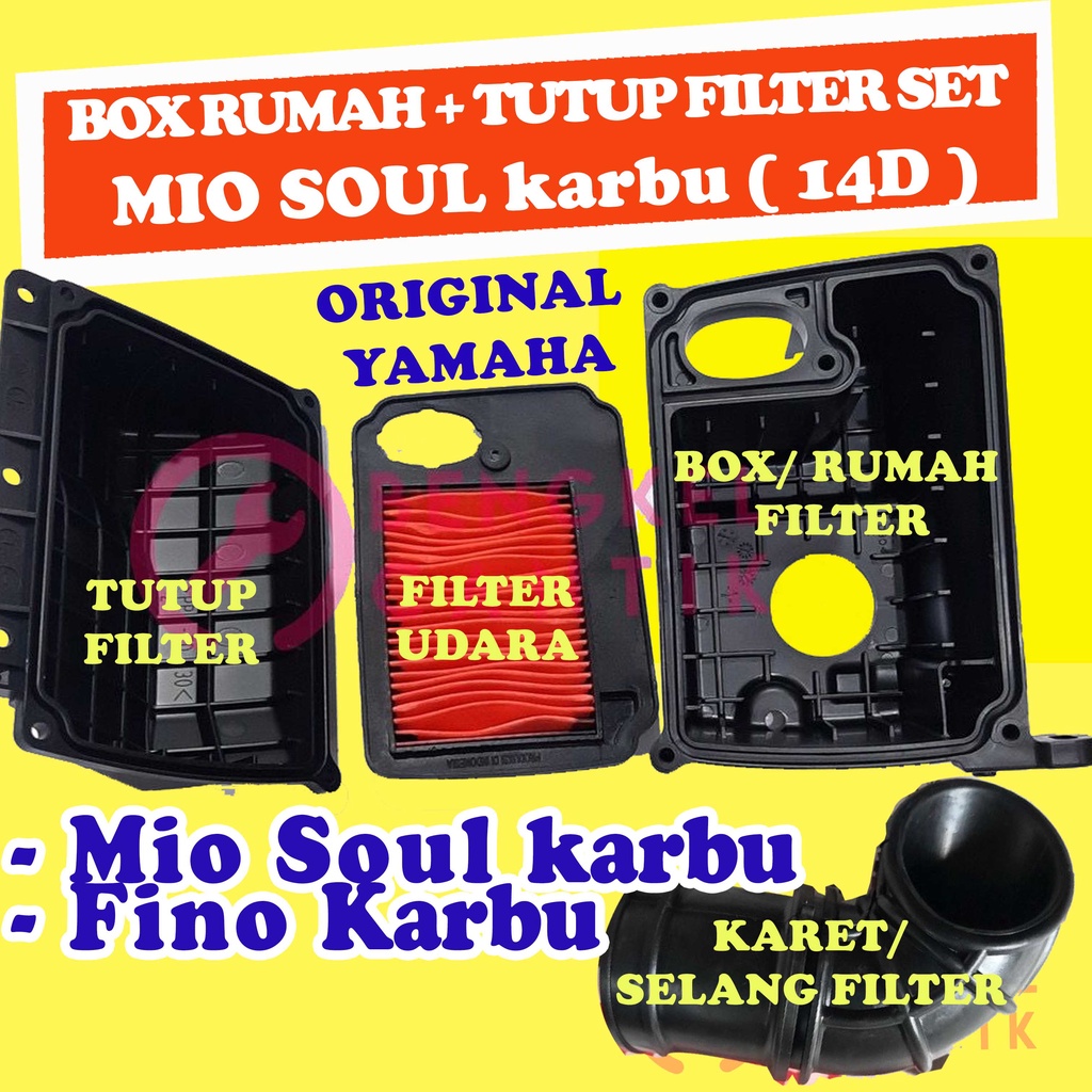 Jual Box rumah paket Set Filter Udara Mio Soul karbu / Fino karburator ...