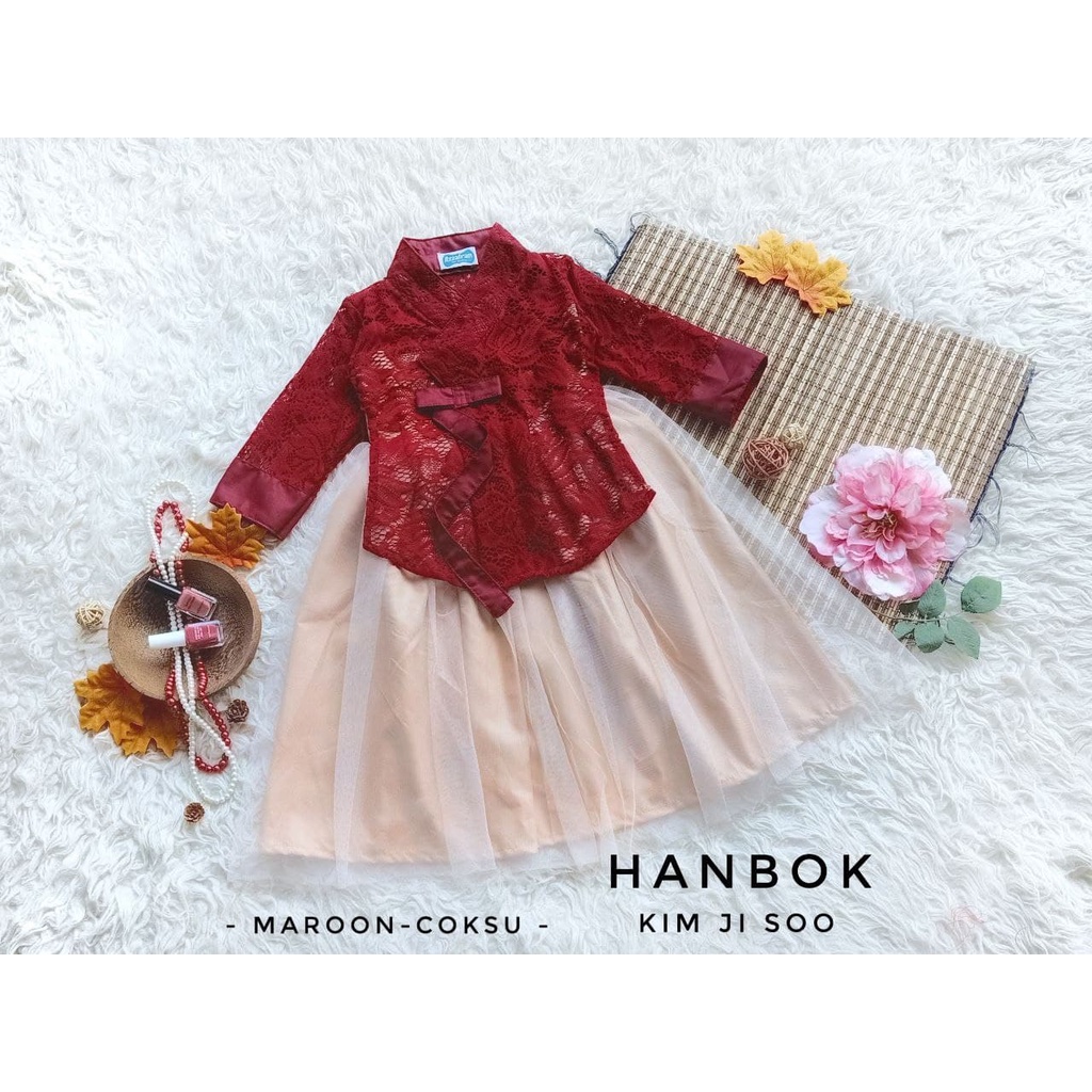 Jual HANBOK KIM JI SOO/HANBOOK CANTIK WARNA MAROON KOMBI COKSU/HANBOK ...