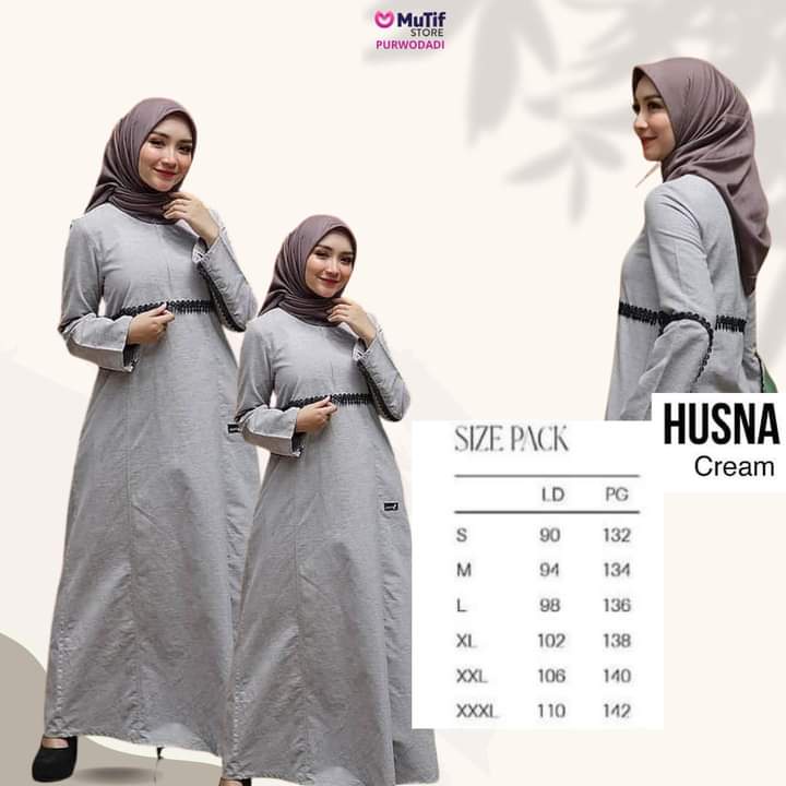 Jual BUSANA MUSLIM GAMIS DEWASA DAMOZA HUSNA CREAM | Shopee Indonesia