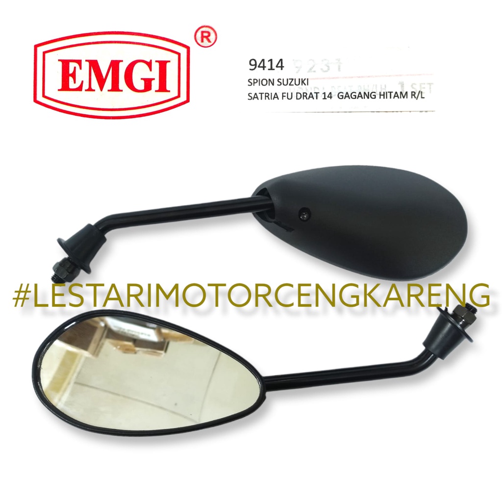 Jual KACA SPION SATRIA FU DRAT 14 CEMBUNG ASLI EMGI GAGANG HITAM 9414 ...