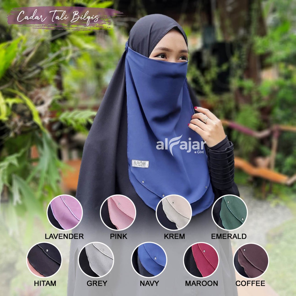 Jual CADAR TALI KARET Bilqis Dua Layer Sifon Ceruty by Alfajar | Shopee Indonesia