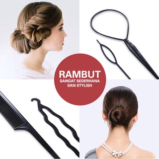 Jual SISIR RAMBUT AKSESORIS PENJEPIT SANGGUL KONDE SET ALAT SALON ...