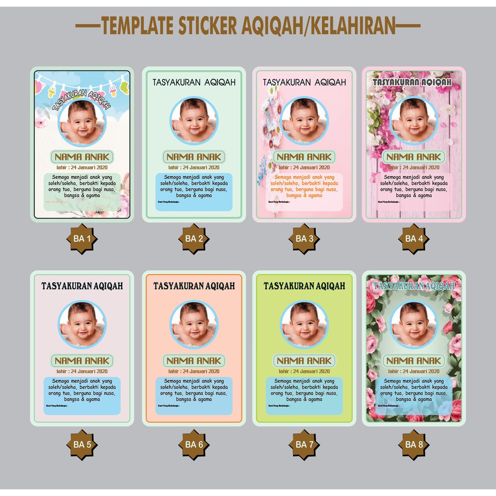 Jual Sticker Aqiqah / Kelahiran Bagian 1 | Shopee Indonesia