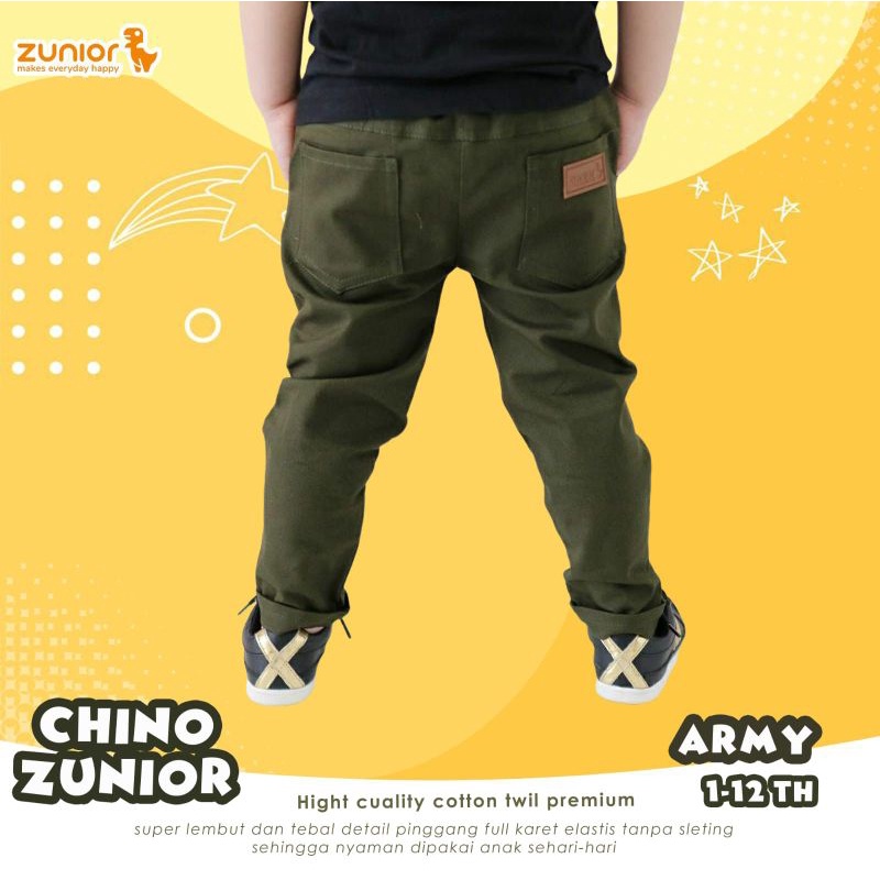 Jual Celana Anak Chino Panjang Laki-Laki dan Perempuan Zunior Premium 7 Warna 1-12 Tahun ...