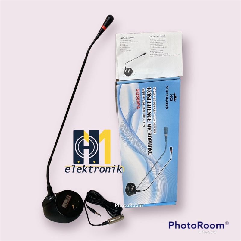 Jual Mic Meja Soundqueen SQ500PA Conference Podium Microphone Kabel ...