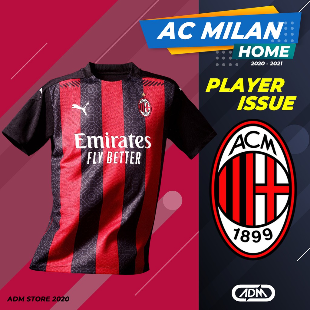 Jual Jersey Bola ACM HOME PLAYER ISSUE 2020/2021 Grade Ori | Shopee ...