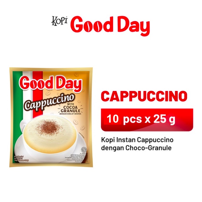 Jual Kopi GOOD DAY Cappuccino Renteng 10 x 25 gr Good Day Fresco ...