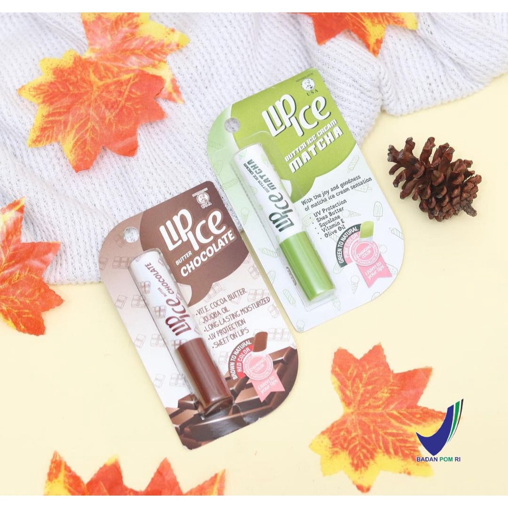 Jual LIP ICE Butter Ice Cream Changing Color Lip Balm Matcha ...