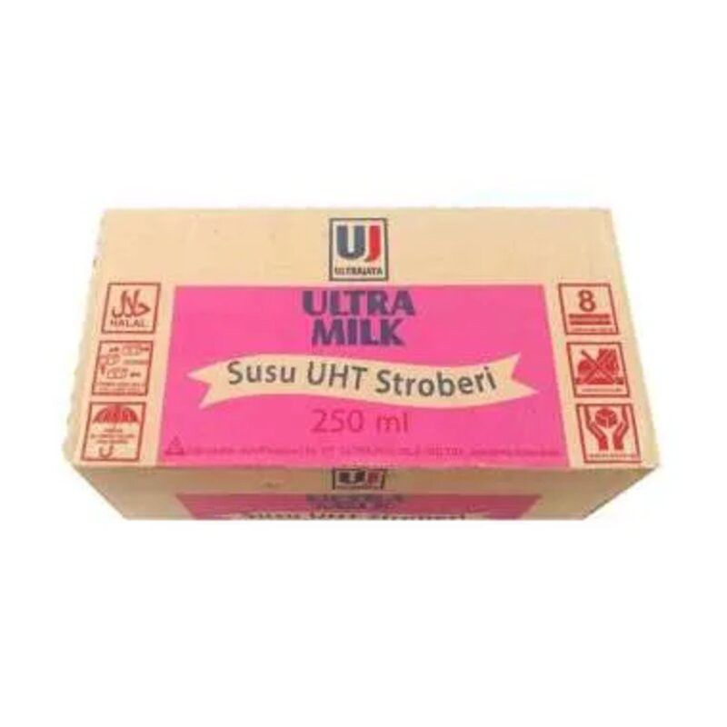 Jual Susu Ultra Milk Stroberi 250 ml (1 dus isi 24 pcs) | Shopee Indonesia