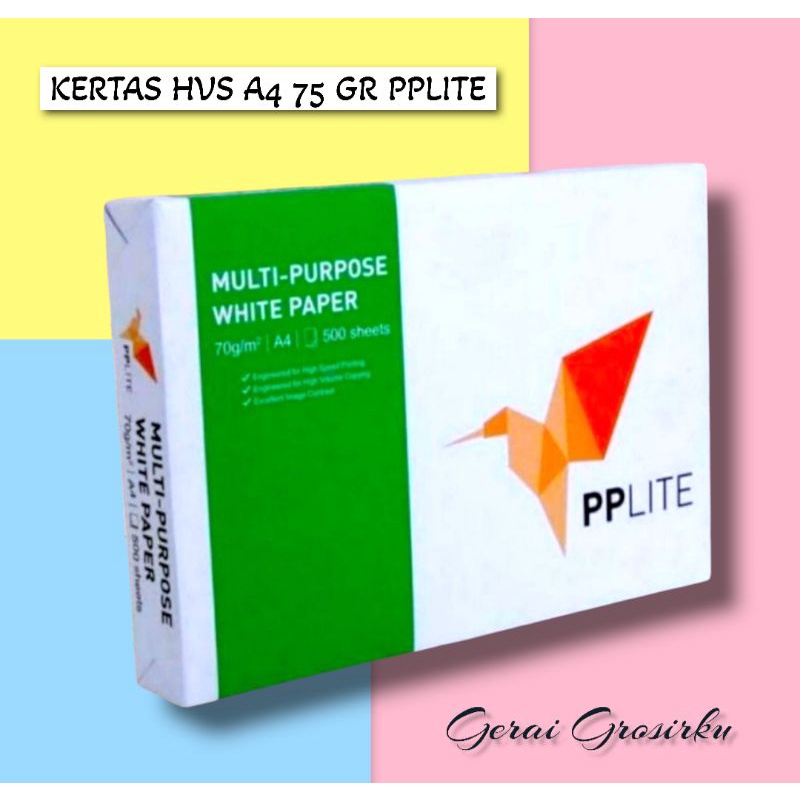 Jual KERTAS HVS A4 75 GR PP LITE & COPY PAPER 1 RIM / 500 LEMBAR ...