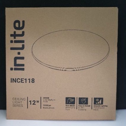 Jual Lampu Plafon LED Inlite 12 Watt Putih | Shopee Indonesia