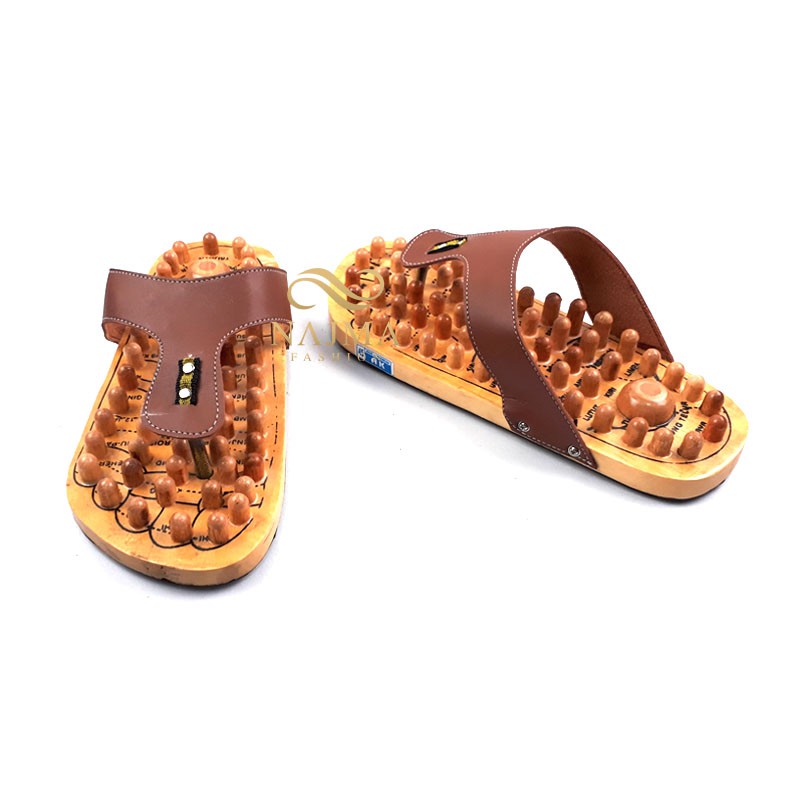 Jual Sandal Kesehatan Kayu/Sendal Refleksi Akupultur/Sendal Terapi Alas Kaki Rematik | Shopee ...
