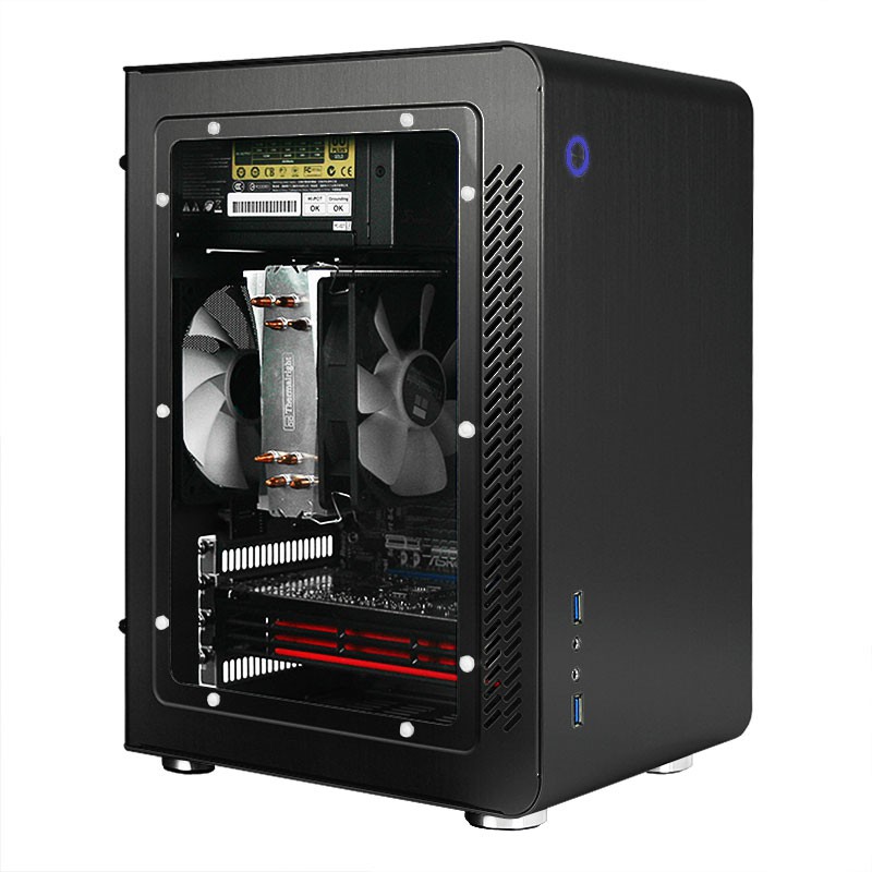 Jual Jonsbo U3 Window Black Micro ATX Case | Aluminium Computer PC ...