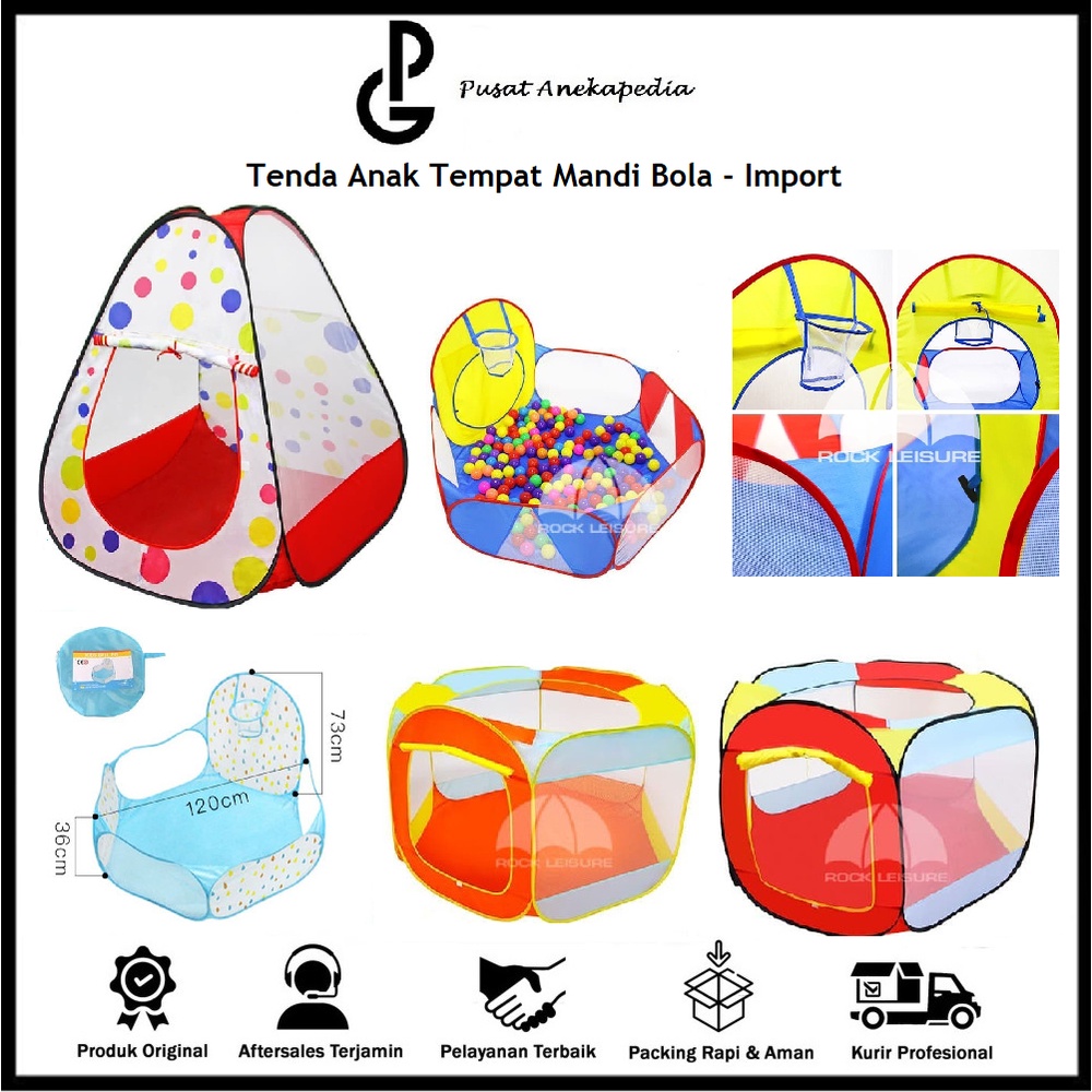 Jual Tenda anak segitiga - Tenda mandi bola - Import - Tenda anak ...