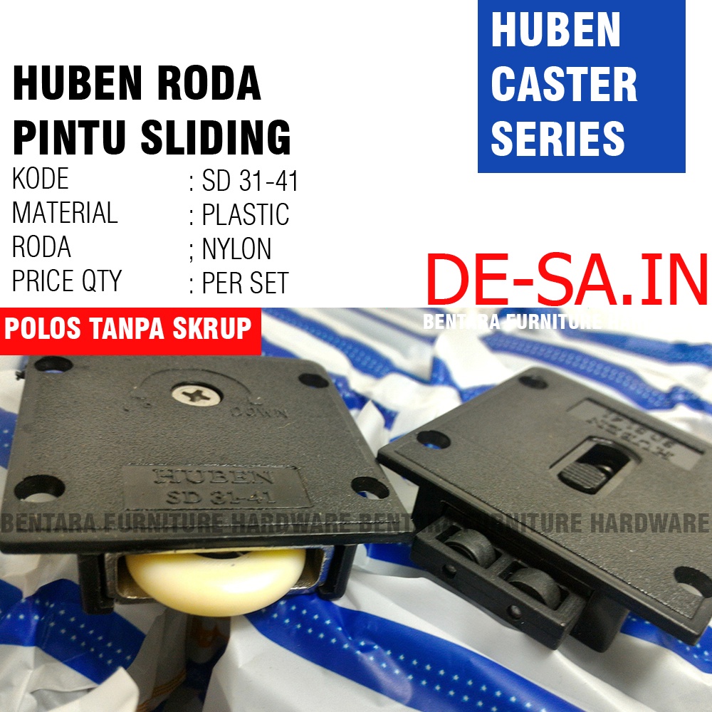 Jual Huben SD-12 Roda Caster Sliding Door - Pintu Geser (Untuk Rel U dan M) | Shopee Indonesia