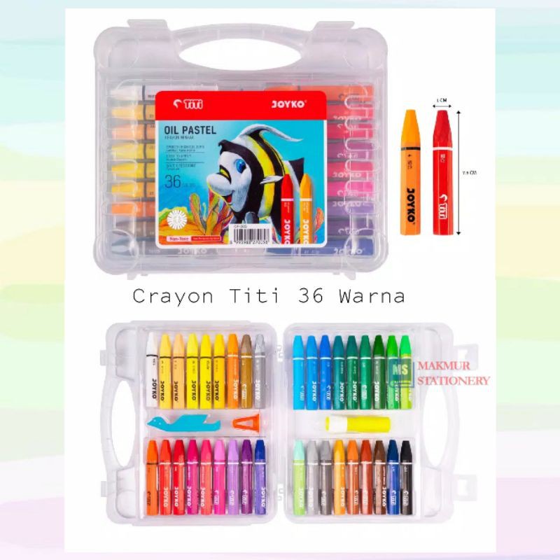 Jual TiTi Joyko Oil Pastel OP-36S Crayon 36 Colours Krayon Minyak 36 ...