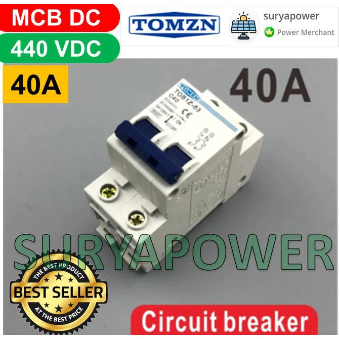 Jual Mcb Dc 440V 2P - 6A 10A 16A 20A 25A 32A 40A 50A 63A - Suryapower | Shopee Indonesia