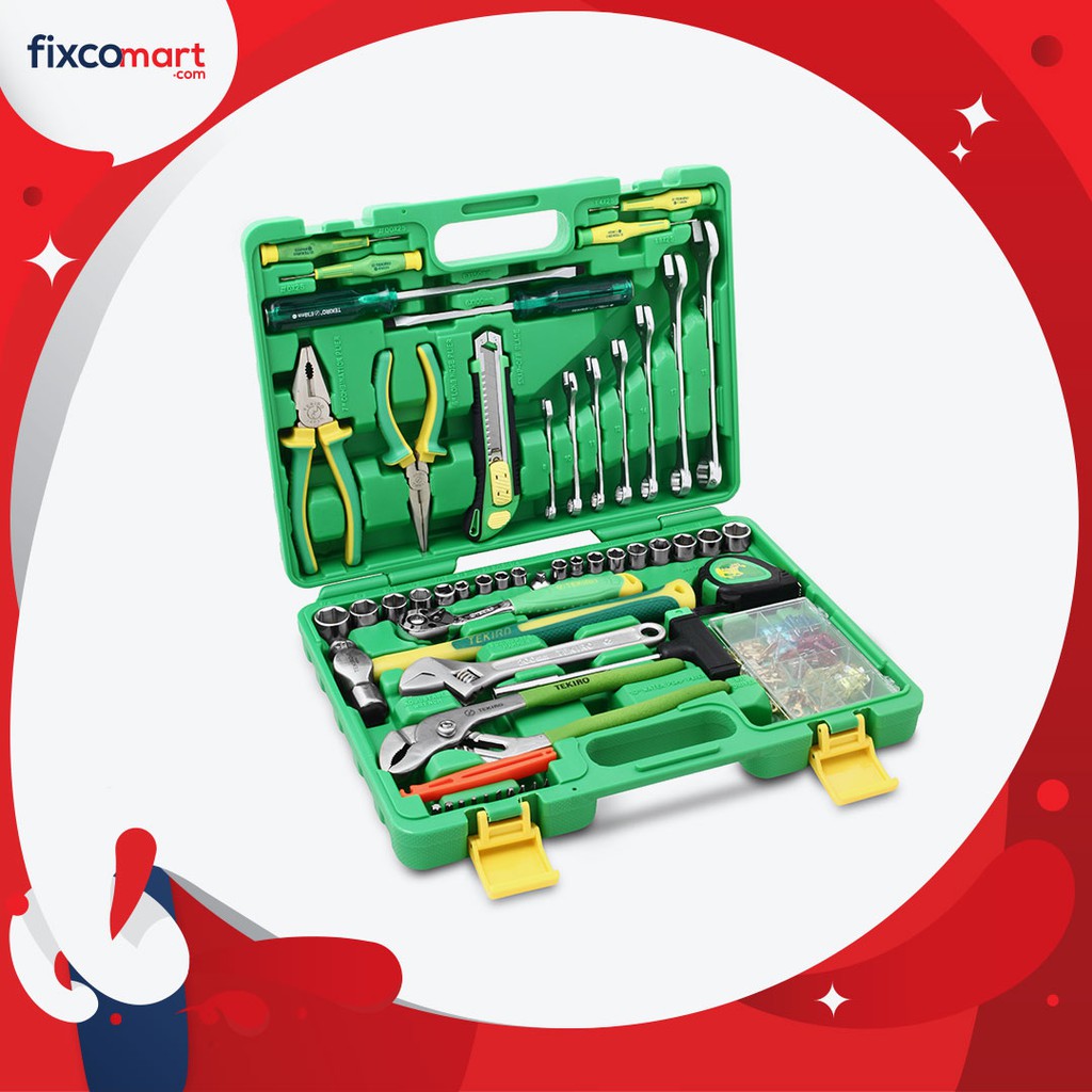 Jual Tekiro Mechanic Tools 60 Pcs / Tekiro Tool Set 60 Pcs | Shopee ...