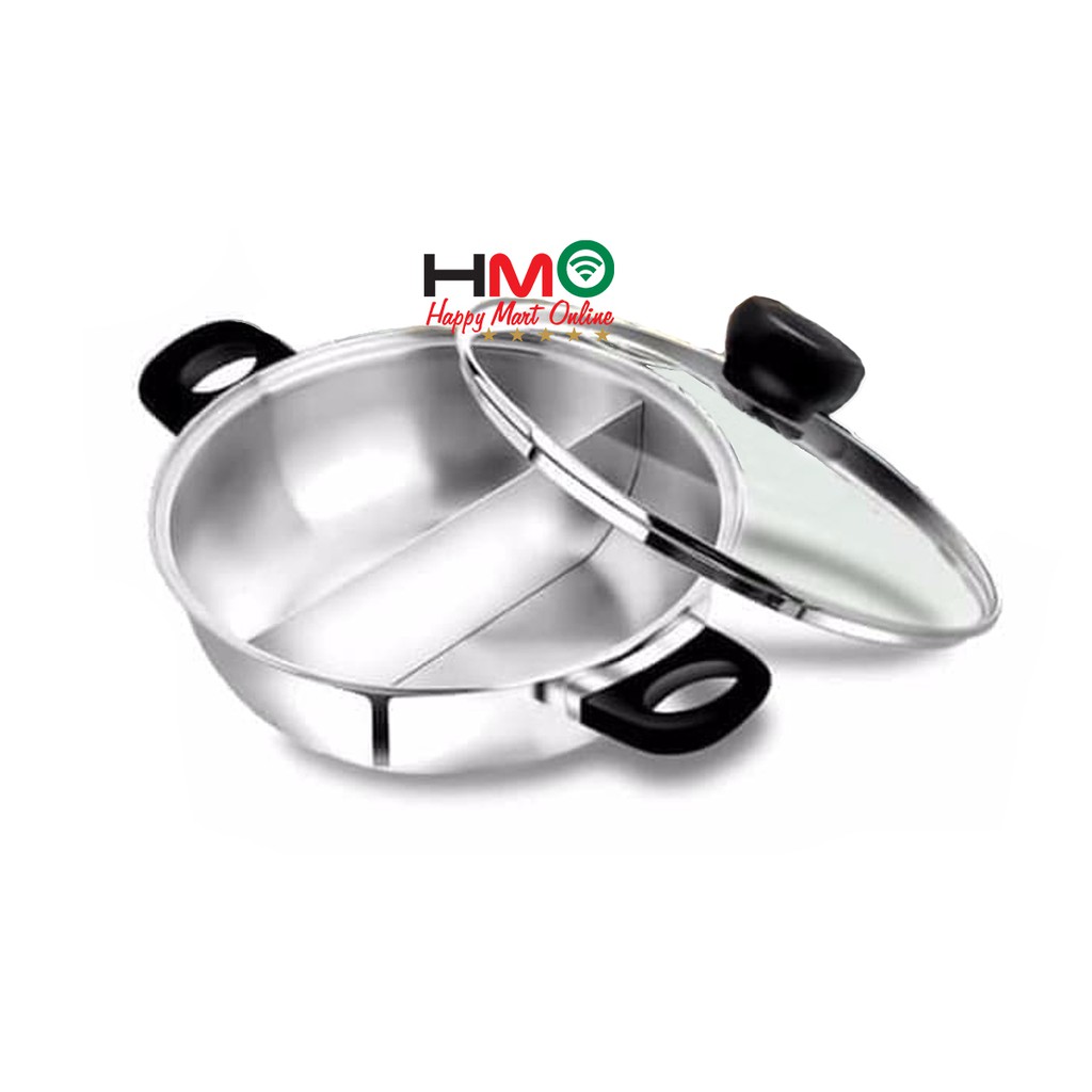 Jual Maxim Suki Pan 26CM Panci Suki Shabu Shabu Steambot Sekat 2 ...