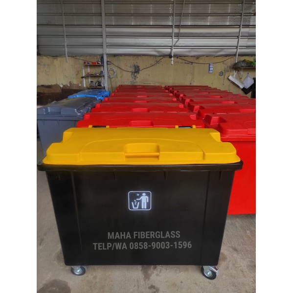 Jual TEMPAT SAMPAH BESAR/BAK SAMPAH BESAR 660 LITER KOMBINASI WARNA | Shopee Indonesia