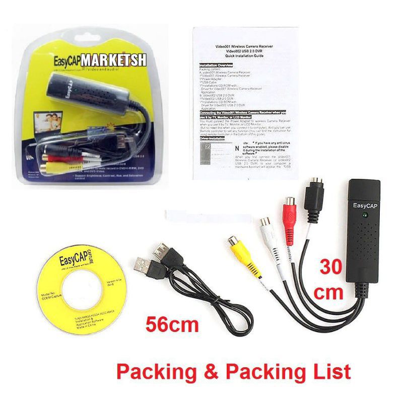 Jual EasyCap Easy Cap Video Capture USB DVD AV Capture Video Card ...