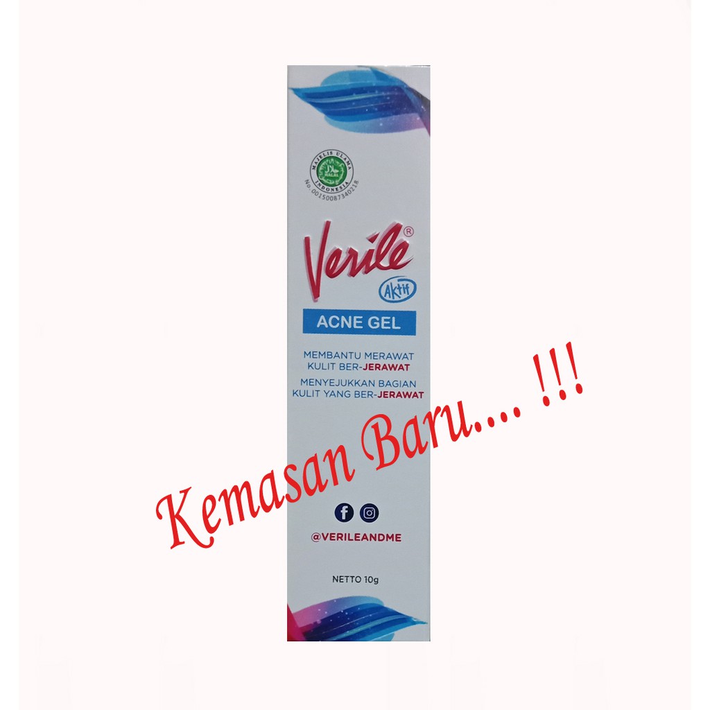 Jual Verile Acne Gel Aktif 10 Gram KEMASAN BARU | Shopee Indonesia