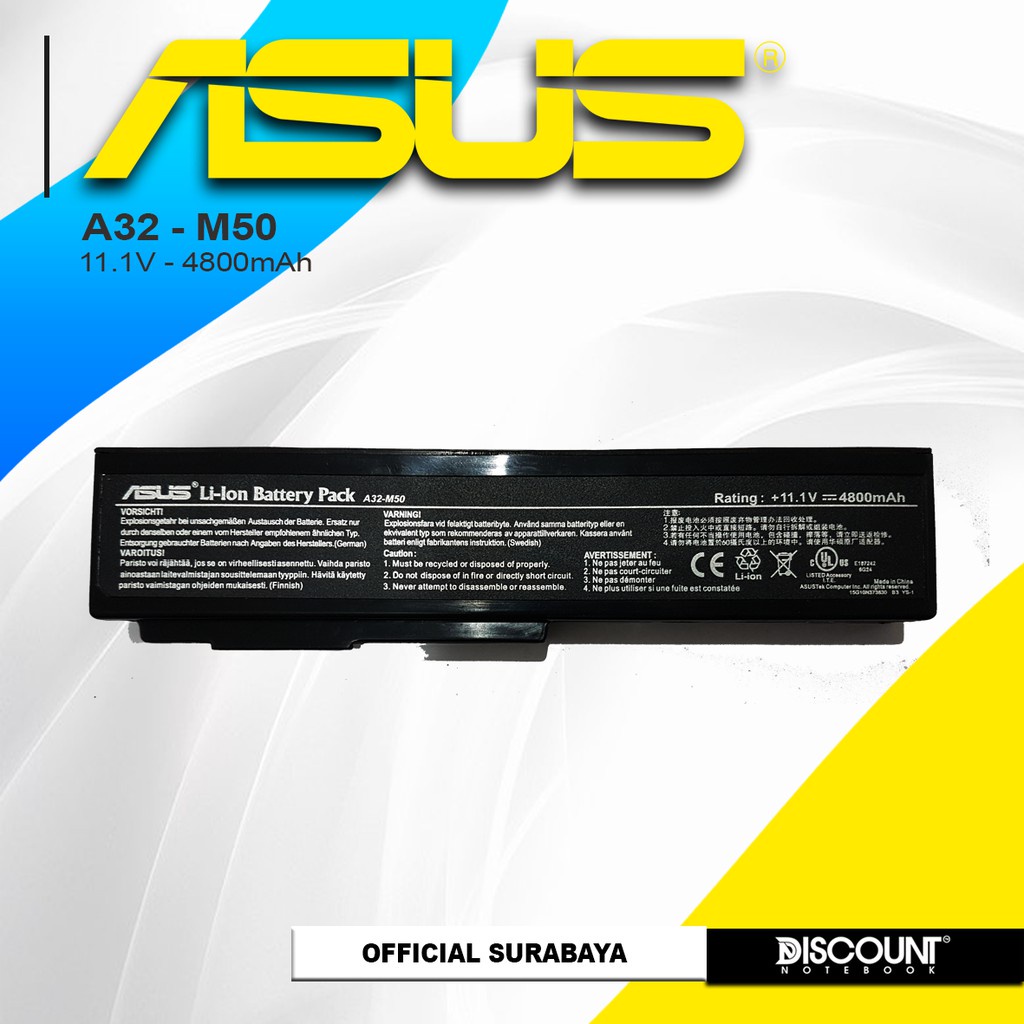 Jual BATTERY LAPTOP ASUS G50 G51 G60 L50 M50 M51 M60 M70 N43 N53 N61 ...
