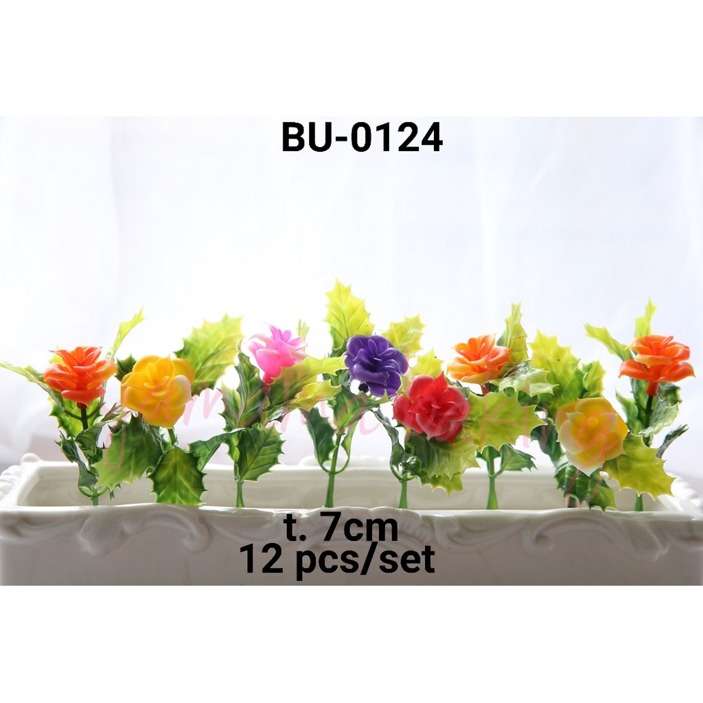 Jual BU-0124 Topper hiasan kue tart cake rumput bunga daun tanaman ...