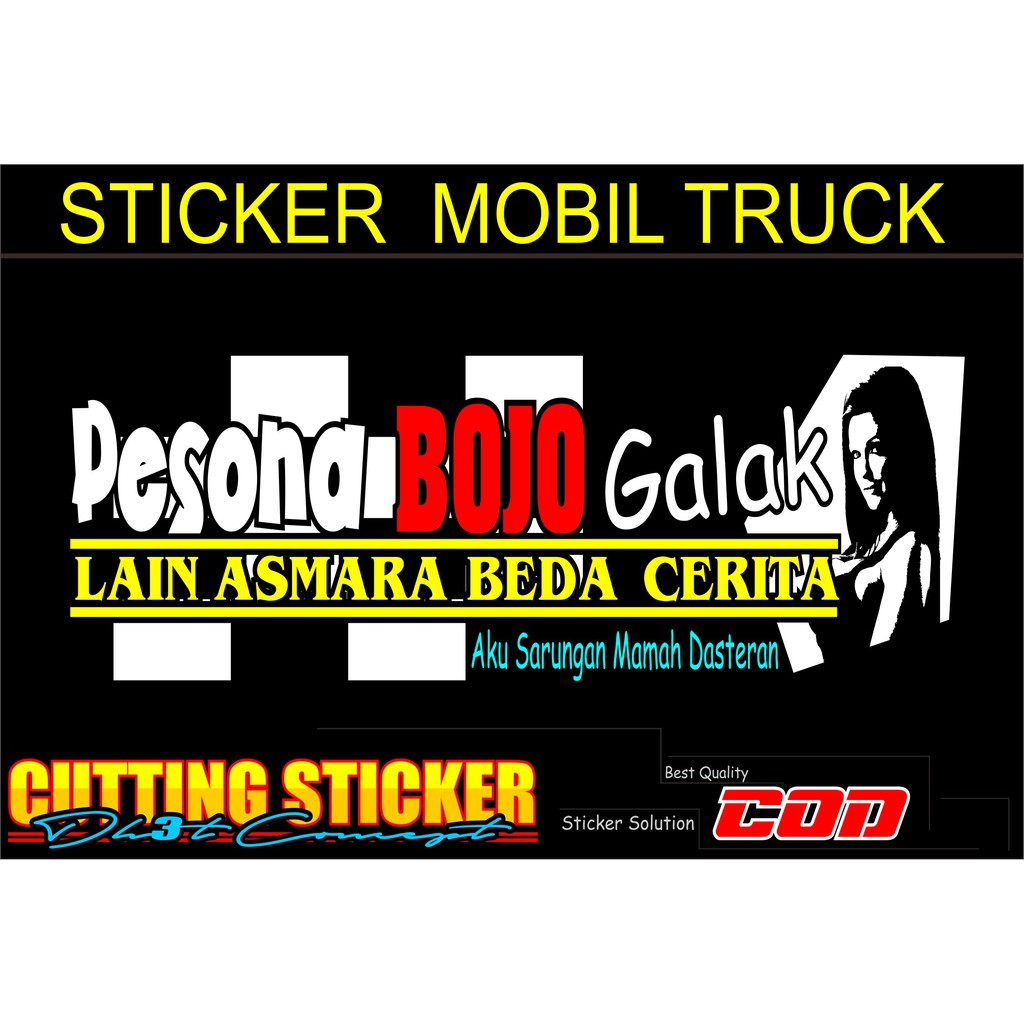 Jual Sticker Kata Kata Kaca Mobil Sticker Truck Oleng Tulisan Custom ...