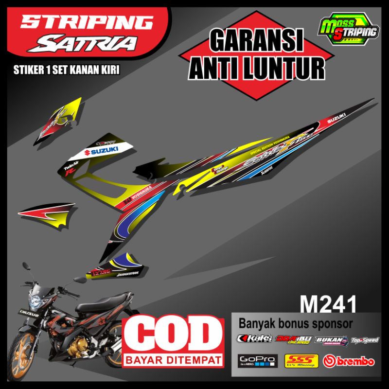Jual SALE!! STRIPING STICKER STIKER SETIKER SATRIA FU SATRIA 150 LIST ...