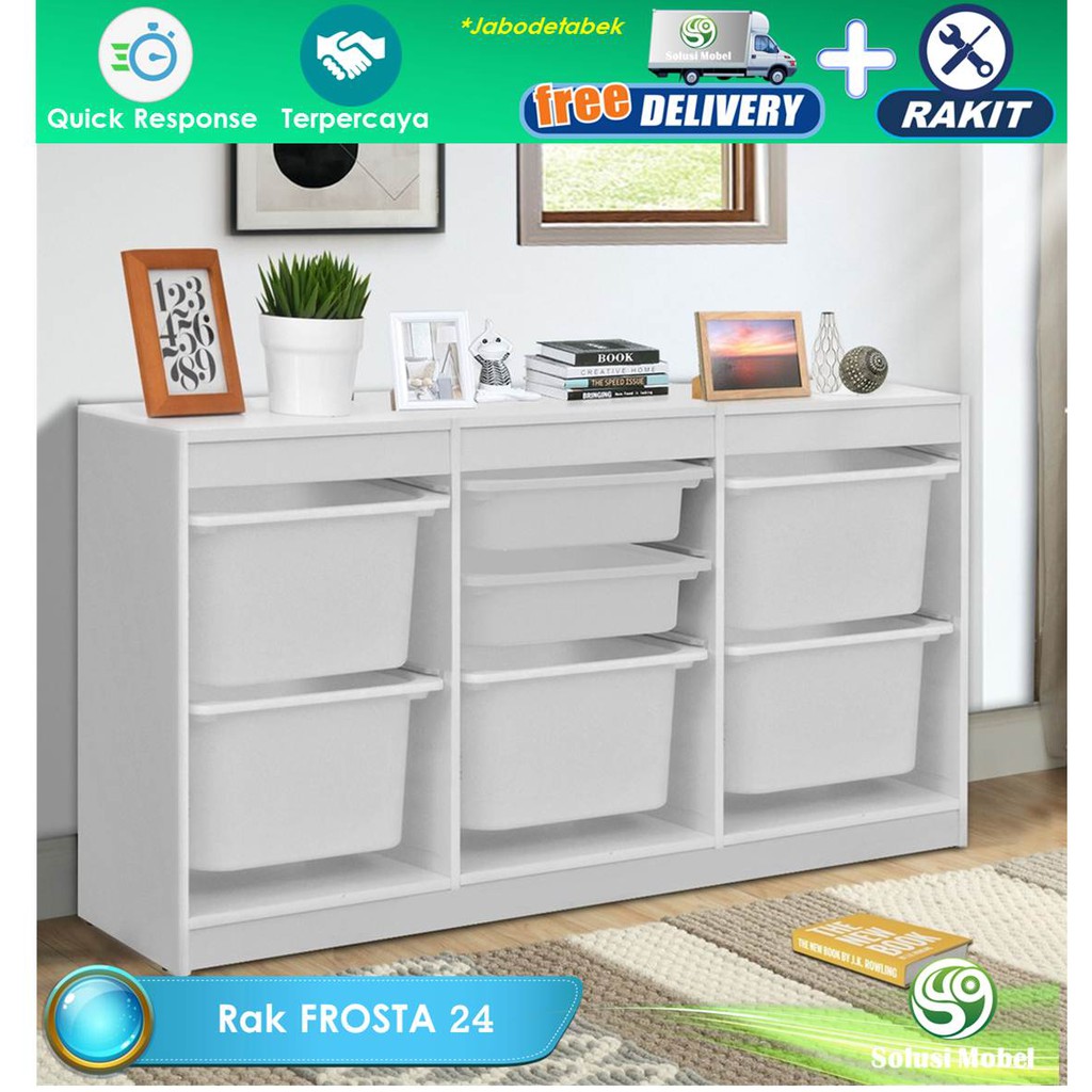 Jual Rak Mainan anak Rak Laci Multifungsi dengan design warna putih ...