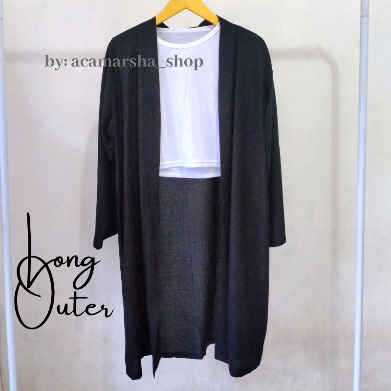 Jual LONG CARDIGAN RAYON POLOS / LONG OUTER POLOS / OUTER PANJANG POLOS ...