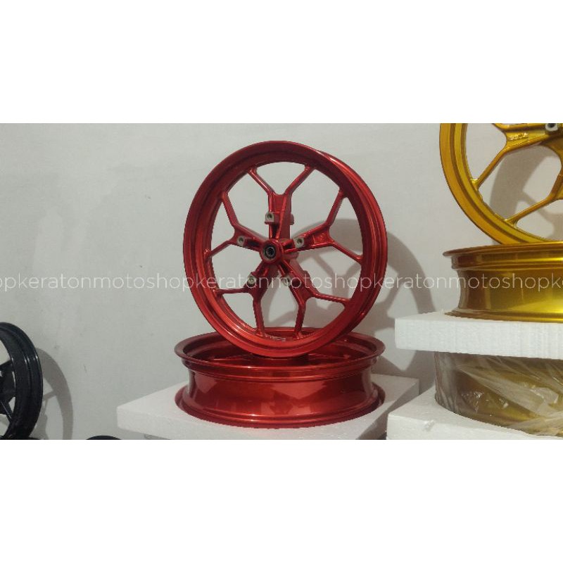 Jual Velg lebar r15 v2 xabre triple disk red candy atau merah candy ...