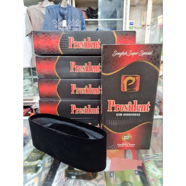 Jual Kopyah Hitam Peci Hitam Songkok Hitam Polos Merk President Super ...