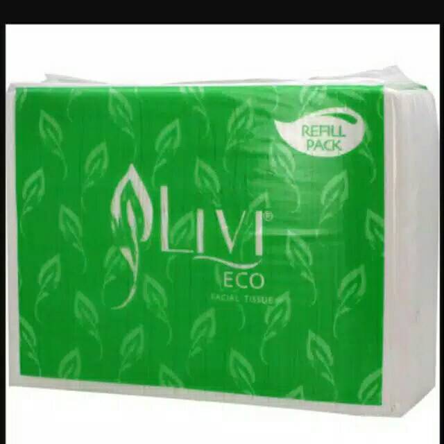 Jual Tissue Tisu Tisue LIVI Eco Facial Refill 554 gram 600s & 150 Sheet ...