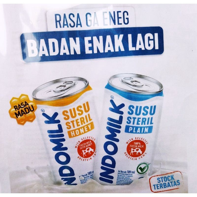 Jual PROMOSI INDOMILK SUSU STERIL KALENG CAN 189ml SUSU MURNI SEHAT ...