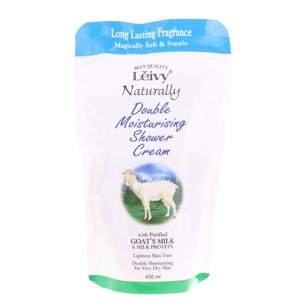 Jual Leivy Shower Cream Goat'S Milk Refill 450Ml | Shopee Indonesia